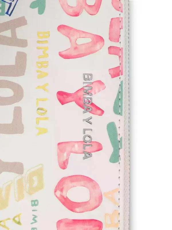 Bimba Y Lola Logo-print Zip-around Wallet - Neutrals