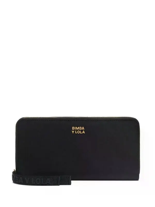 Bimba Y Lola Zip-around Strap-detail Wallet - Black