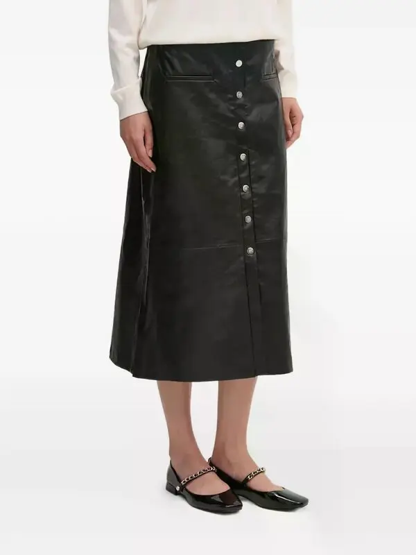 Dkny Button Detailed Midi Skirt