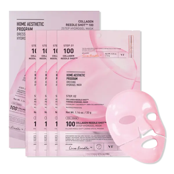 VT COSMETICS Collagen Reedle Shot 100 2-step Hydrogel Mask - One-color