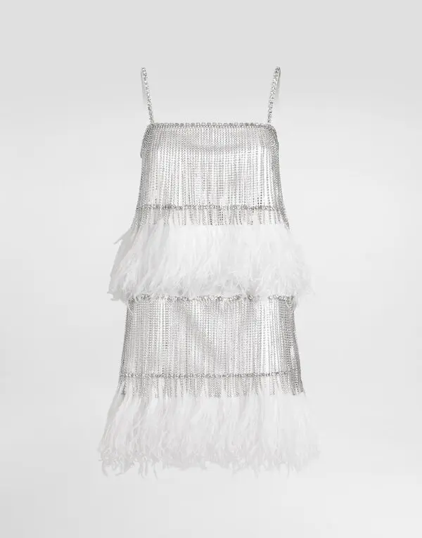 Dolce & Gabbana Satin Fringe Dress