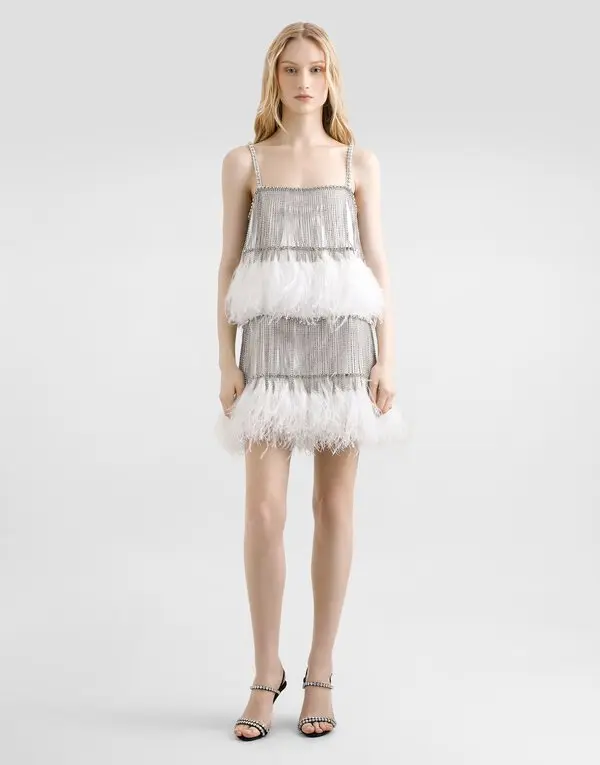 Dolce & Gabbana Satin Fringe Dress