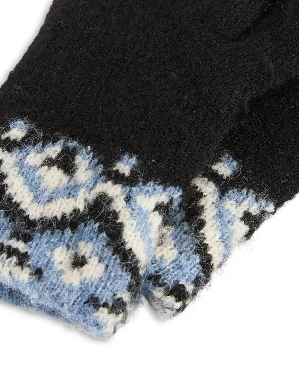 Aqua Rd Style Fairisle Knit Gloves