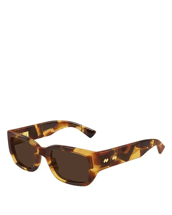 Bottega Veneta Rectangular Sunglasses, 51mm - Avana