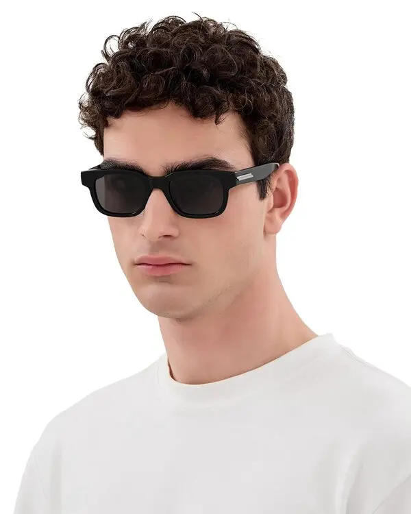 Bottega Veneta Square Frame Sunglasses - Black