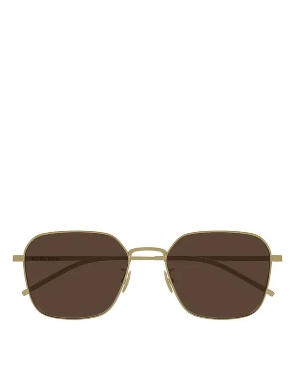 Bottega Veneta Square Sunglasses, 55mm - Bronze