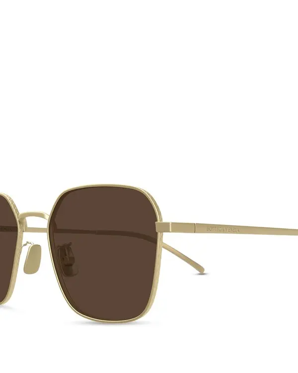 Bottega Veneta Square Sunglasses, 55mm - Bronze