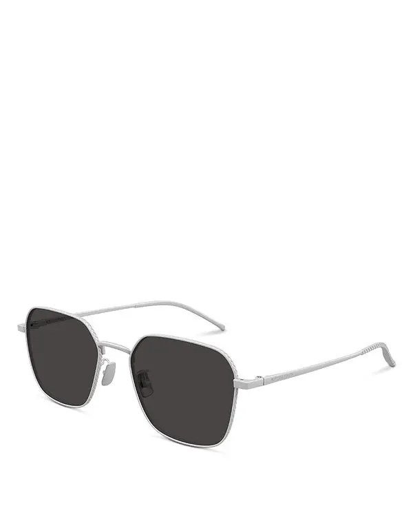 Bottega Veneta 55mm Square Sunglasses - Silver