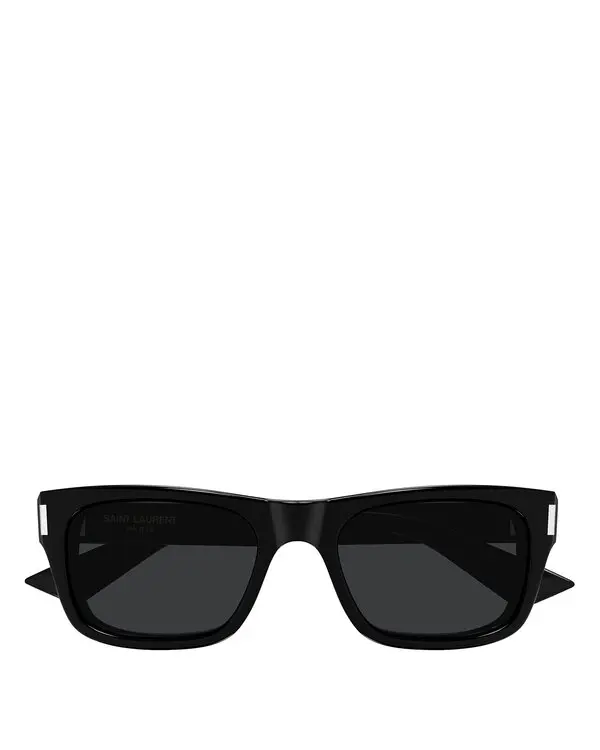 Saint Laurent Rectangular Sunglasses, 53mm - Black