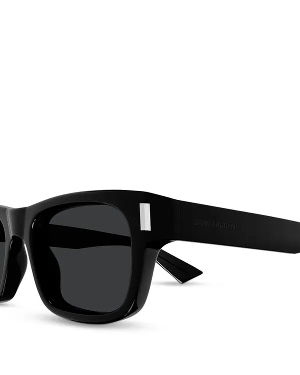 Saint Laurent Rectangular Sunglasses, 53mm - Black