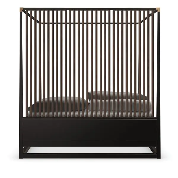CARACOLE Pinstripe Canopy King Bed