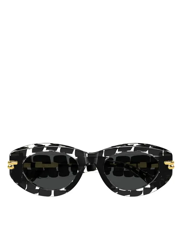 Bottega Veneta Oval Sunglasses, 51mm