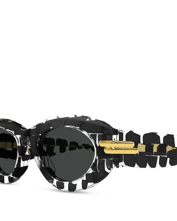 Bottega Veneta Oval Sunglasses, 51mm