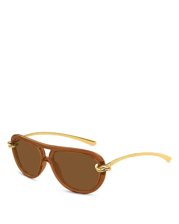 Bottega Veneta Pilot Sunglasses - Brown