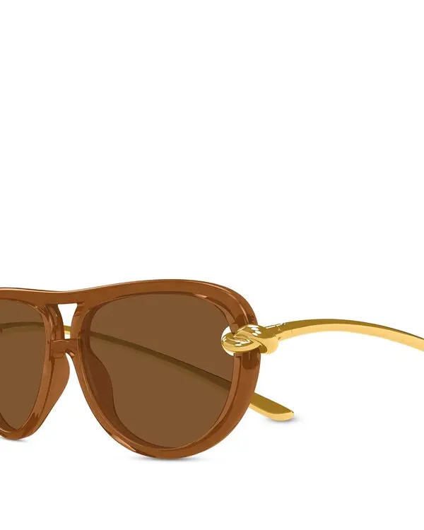 Bottega Veneta Pilot Sunglasses - Brown