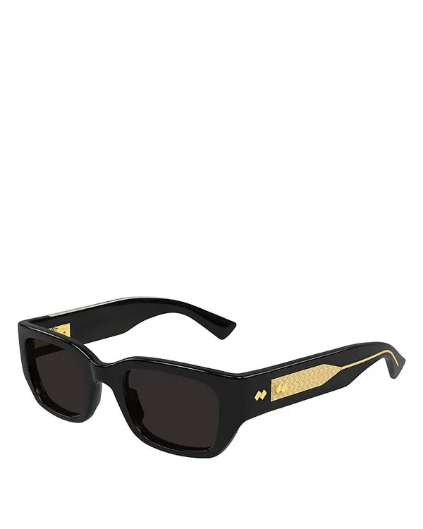 Bottega Veneta 52mm Rectangular Sunglasses - Black