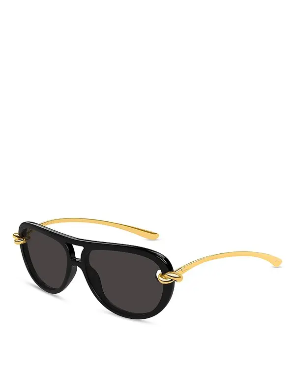 Bottega Veneta Pilot Sunglasses - Black