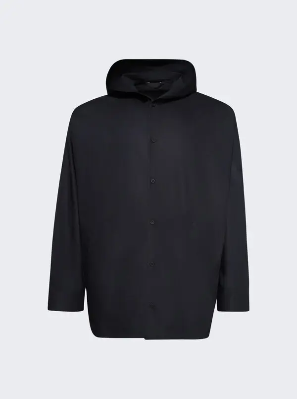 Balenciaga Hooded Button-front Shirt - Black