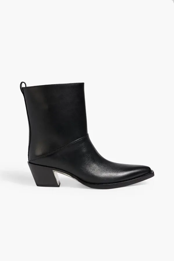 3.1 Phillip Lim Downtown Leather Ankle Boots - Black
