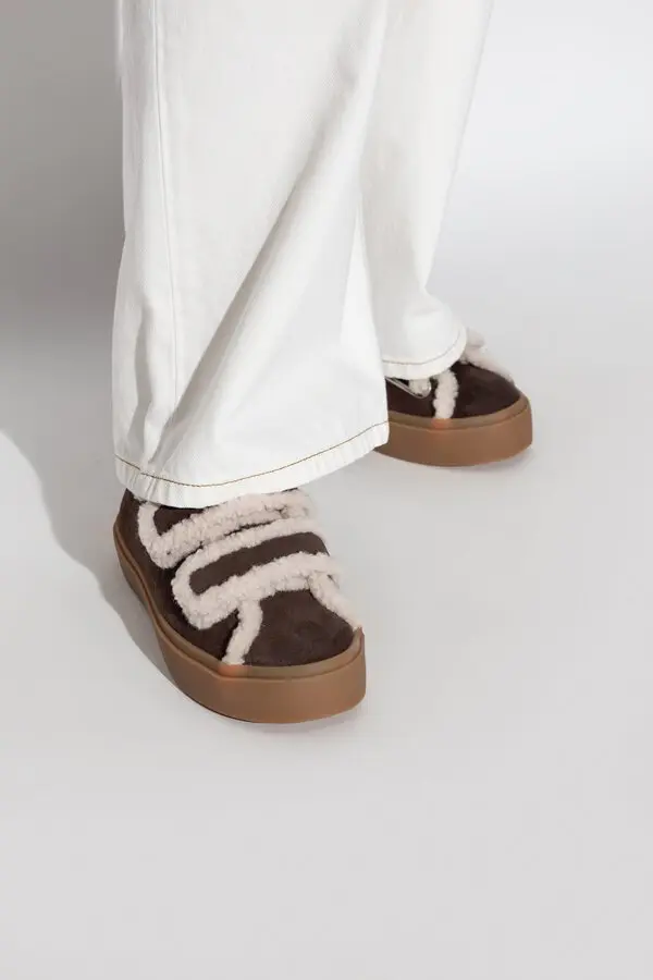 Inuikii Shearling Velcroed Sneakers - Brown