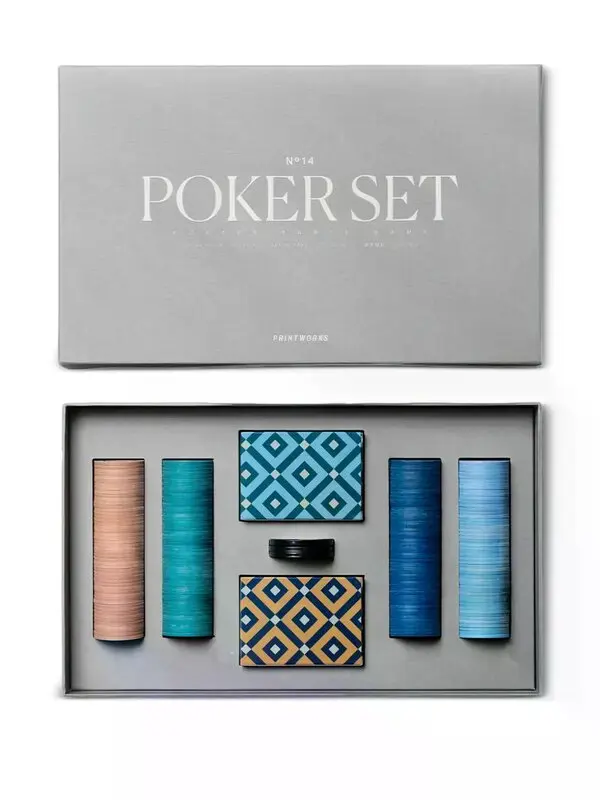 PRINTWORKS Classic Poker Set - Grey