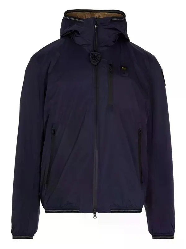 BLAUER. Hooded Zip-up Jacket - Blue