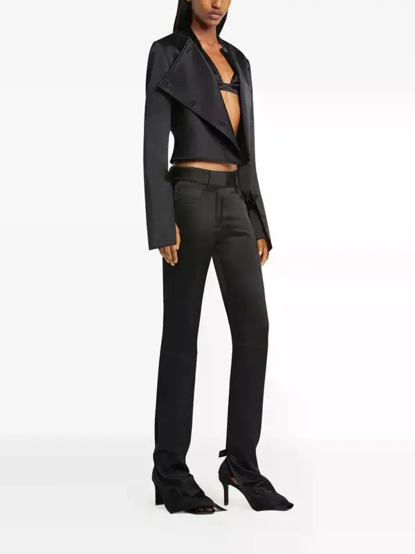 COURREGES Satin Bootcut Trousers