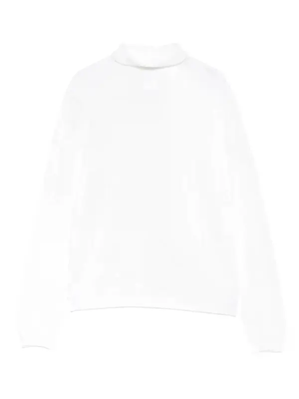 GRAN SASSO Roll-neck Fine Knit Sweater - White