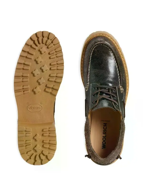 Woolrich Leather Lace-up Boat Shoes