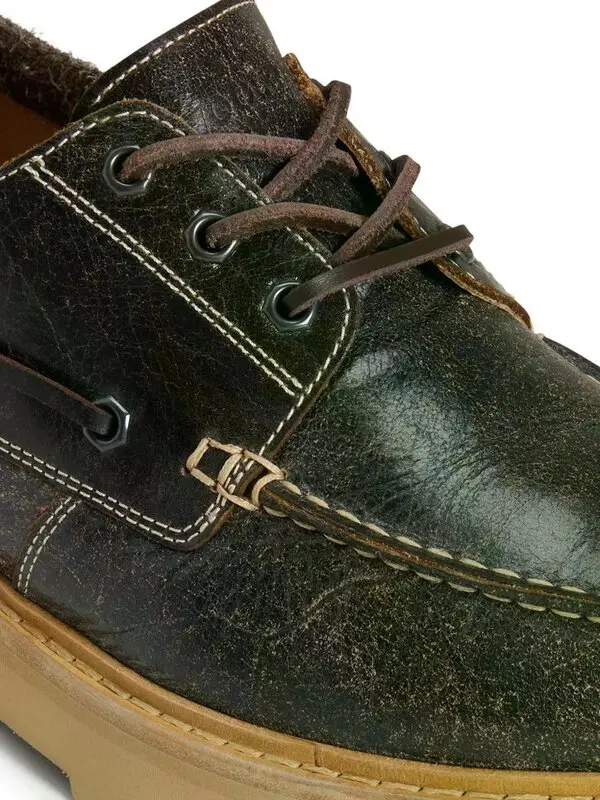 Woolrich Leather Lace-up Boat Shoes
