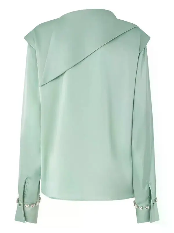 Pinko Draped Embellished-cuff Top