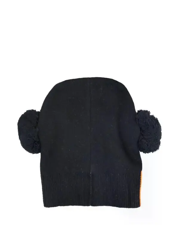 WALTER VAN BEIRENDONCK Pompom Beanie - Black
