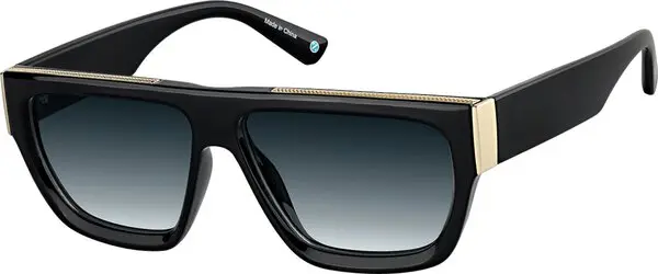 Zenni Square Full Rim Sunglasses - Black