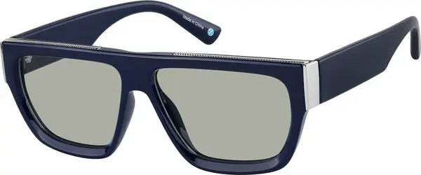 Zenni Square Full Rim Sunglasses - Blue