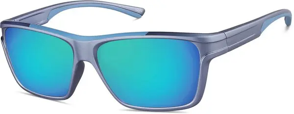 Zenni Square Full Rim Sunglasses - Blue