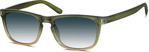 Zenni Square Full Rim Sunglasses - Green