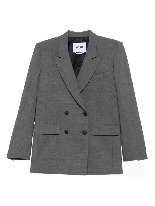 MSGM Virgin Wool-blend Double-breasted Blazer