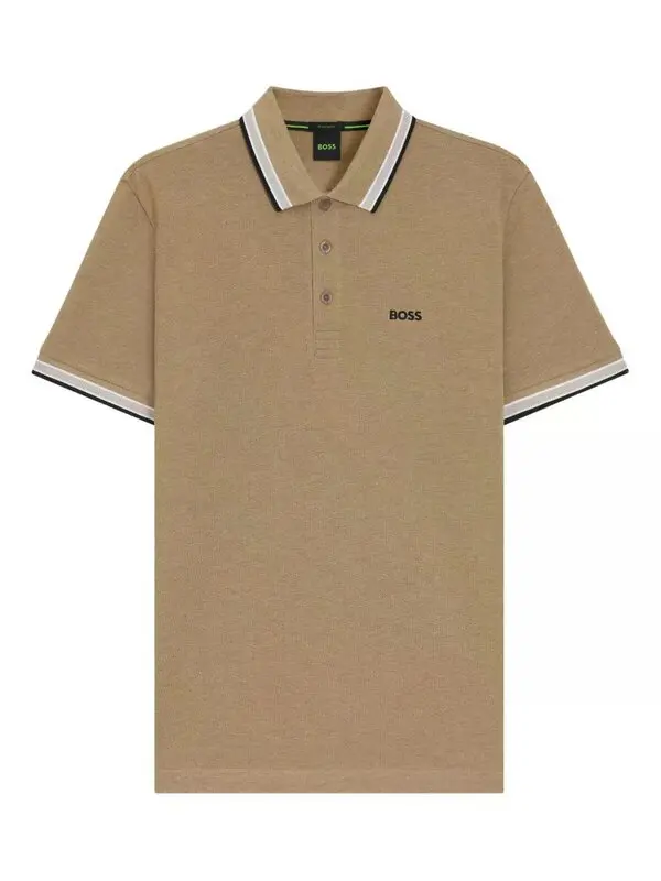 BOSS Tipped-collar Polo Shirt - Neutrals