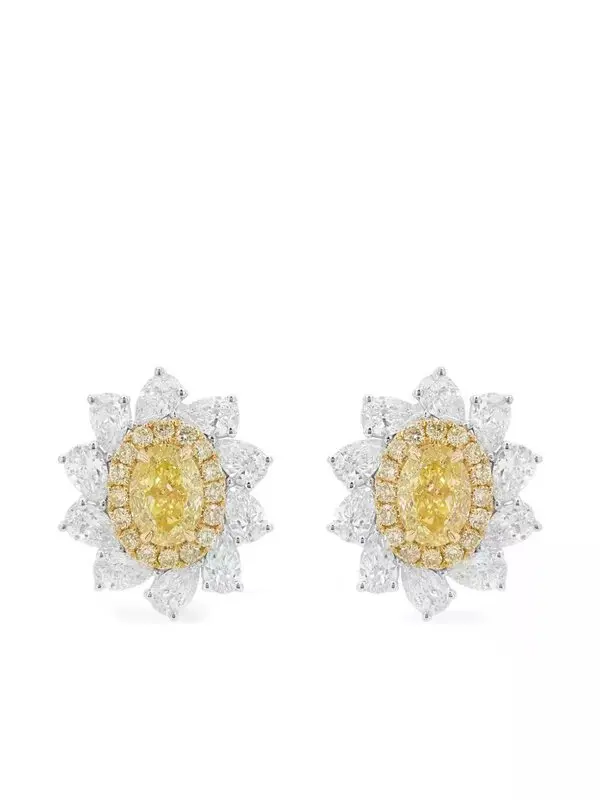 HYT JEWELRY 18k Gold Diamond Earrings - White