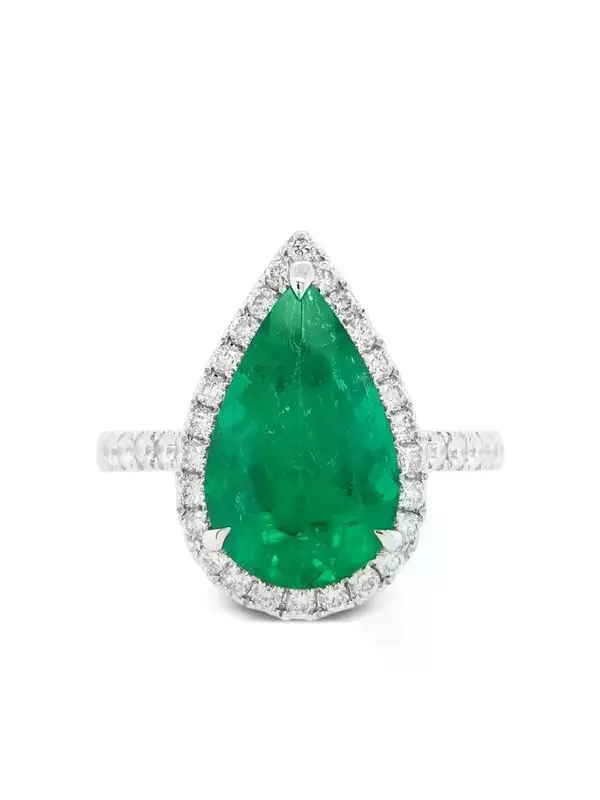 HYT JEWELRY 18k Gold Diamond And Emerald Ring - White