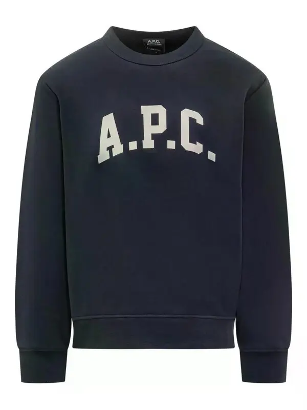 A.p.c. Harris Logo Sweatshirt - Blue