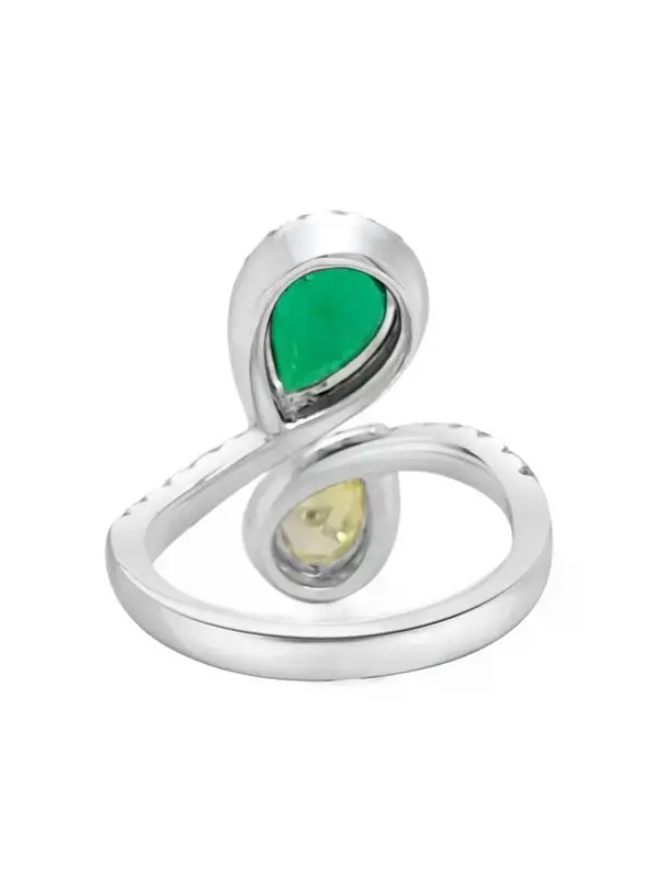HYT JEWELRY 18k Yellow And Gold Emerald And Diamond Ring - White