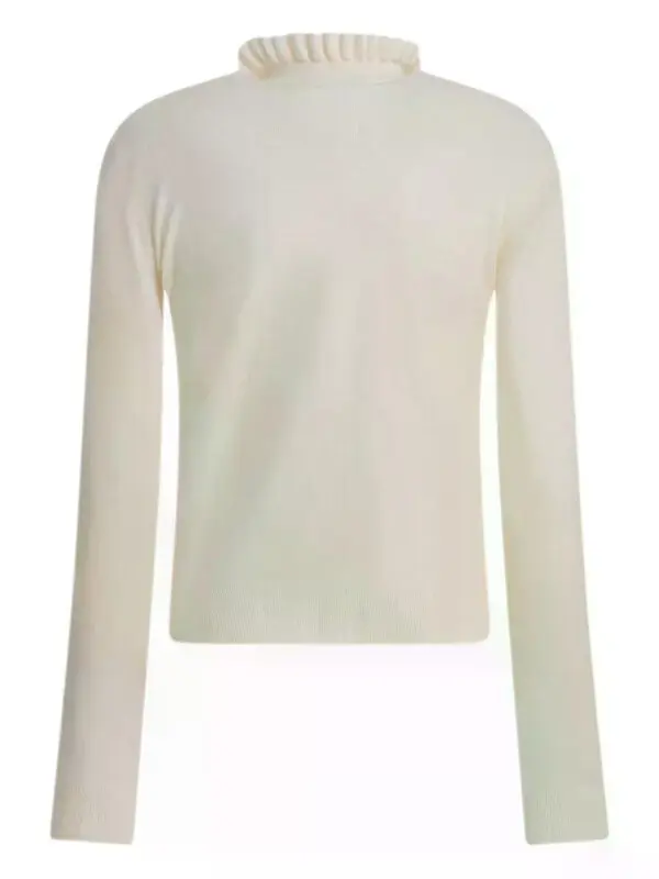 Alexander McQueen Ruffled Sweater - Neutrals