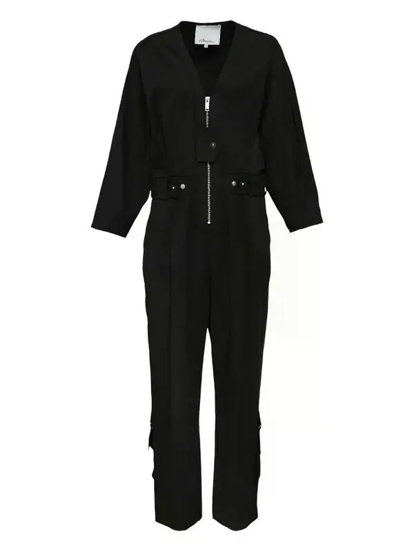 3.1 Phillip Lim Belted Zip-front Jumpsuit - Black