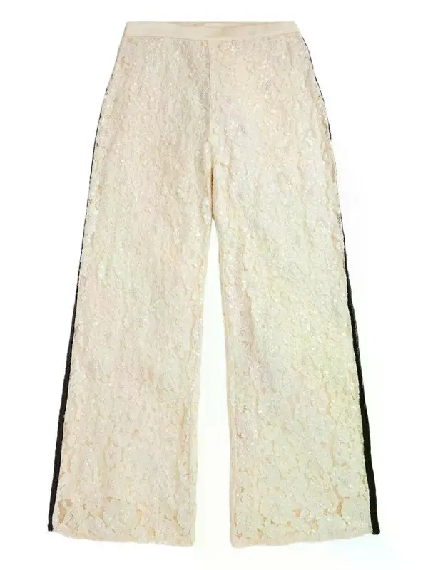 Polo Ralph Lauren Lace-sequin Trousers - Neutrals
