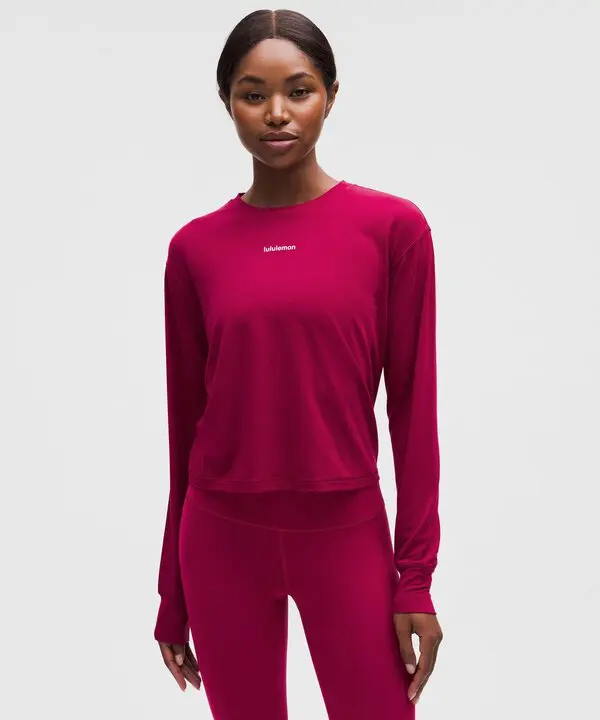 Lululemon Jersey Training Long-sleeve Shirt - Berry Rumble