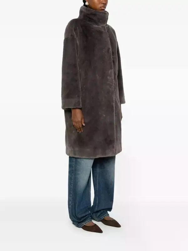 Herno Funnel-neck Coat - Grey