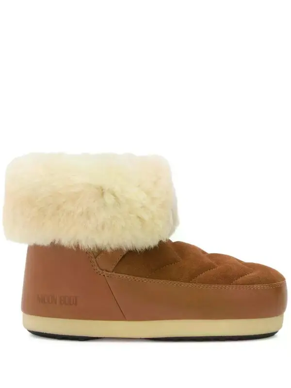 Moon Boot Evx Quilted Shearling Boots - Brown