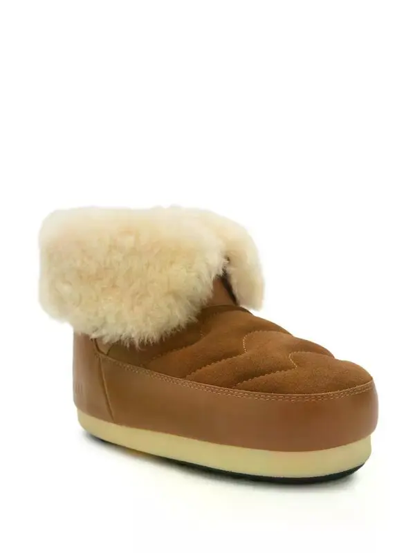 Moon Boot Evx Quilted Shearling Boots - Brown