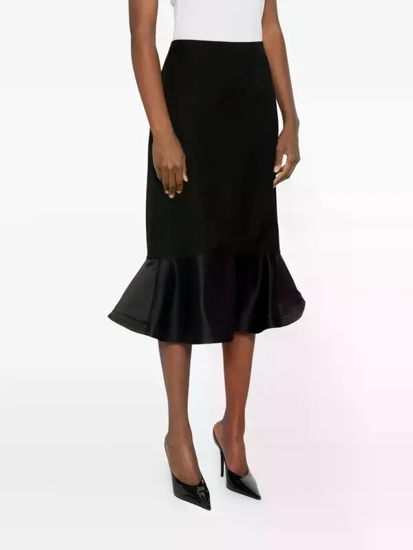 Fendi Midi Skirt With Ruffled Hem